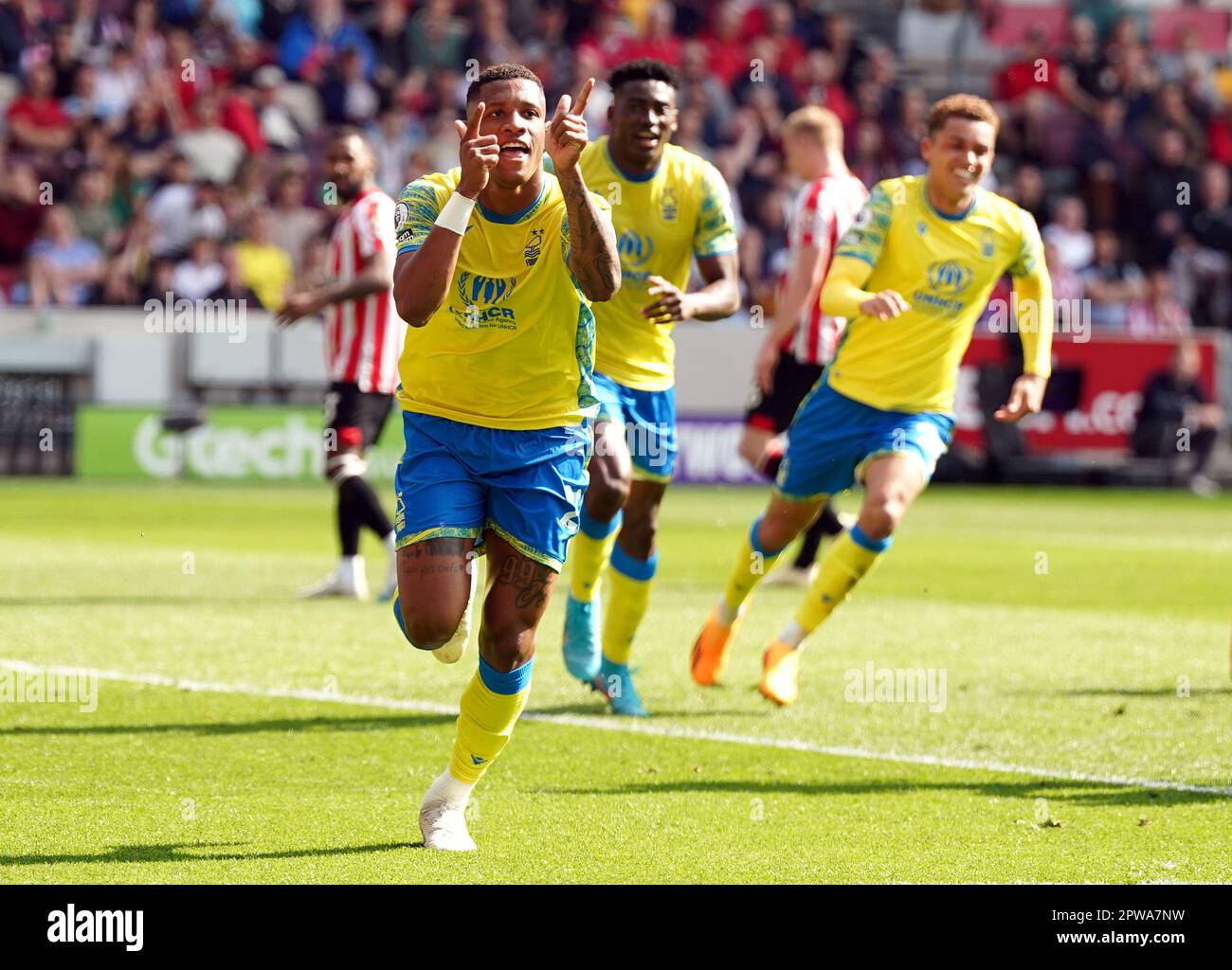 Nottingham Forest's Danilo celebrates scoring the opening goal during ...