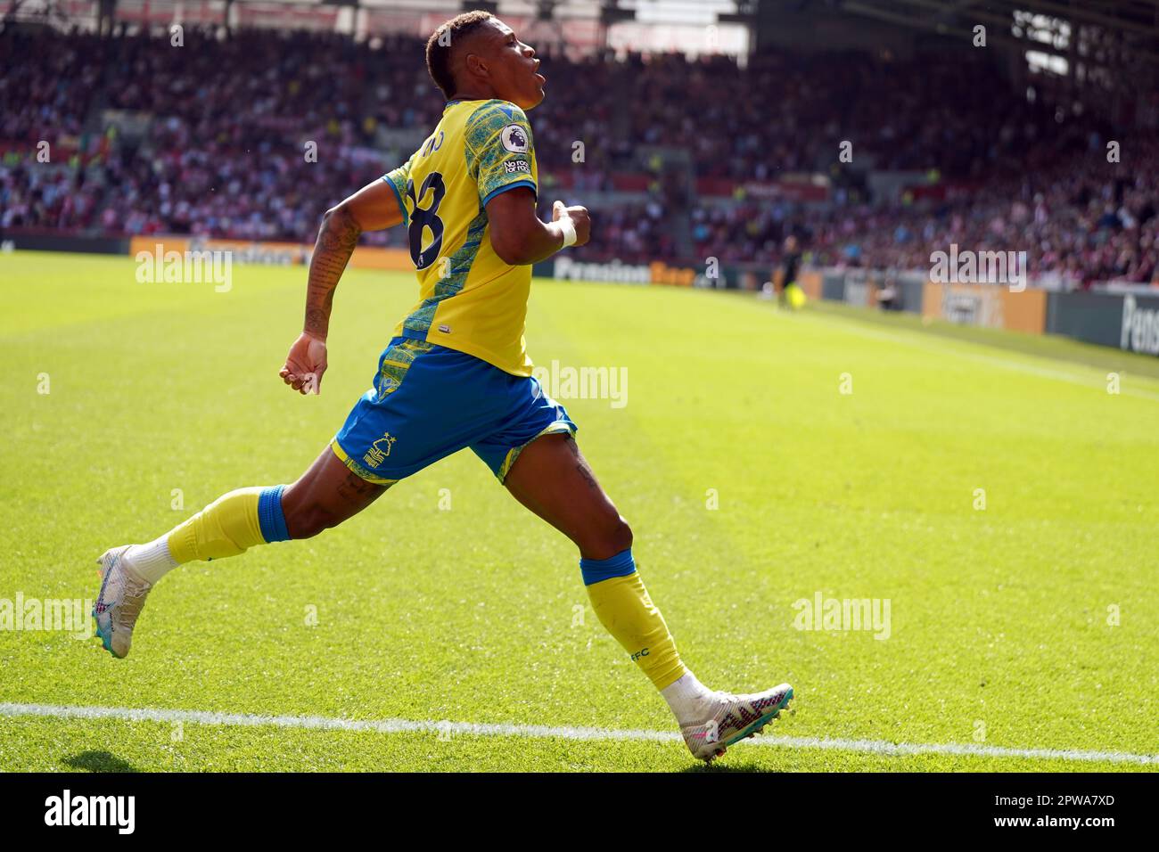 Nottingham Forest's Danilo celebrates scoring the opening goal during ...