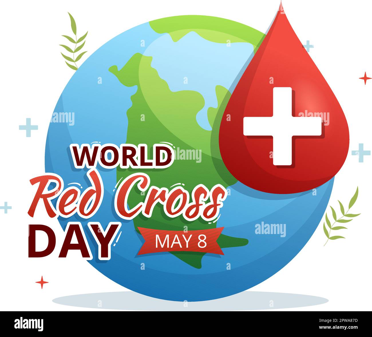 World Red Cross Day on May 8 Illustration to Medical Health and ...