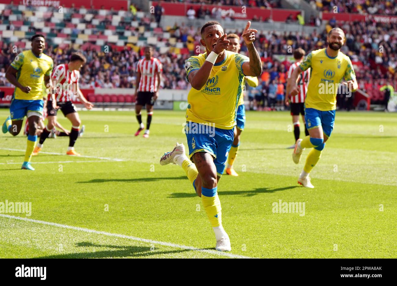 Nottingham Forest's Danilo celebrates scoring the opening goal during ...