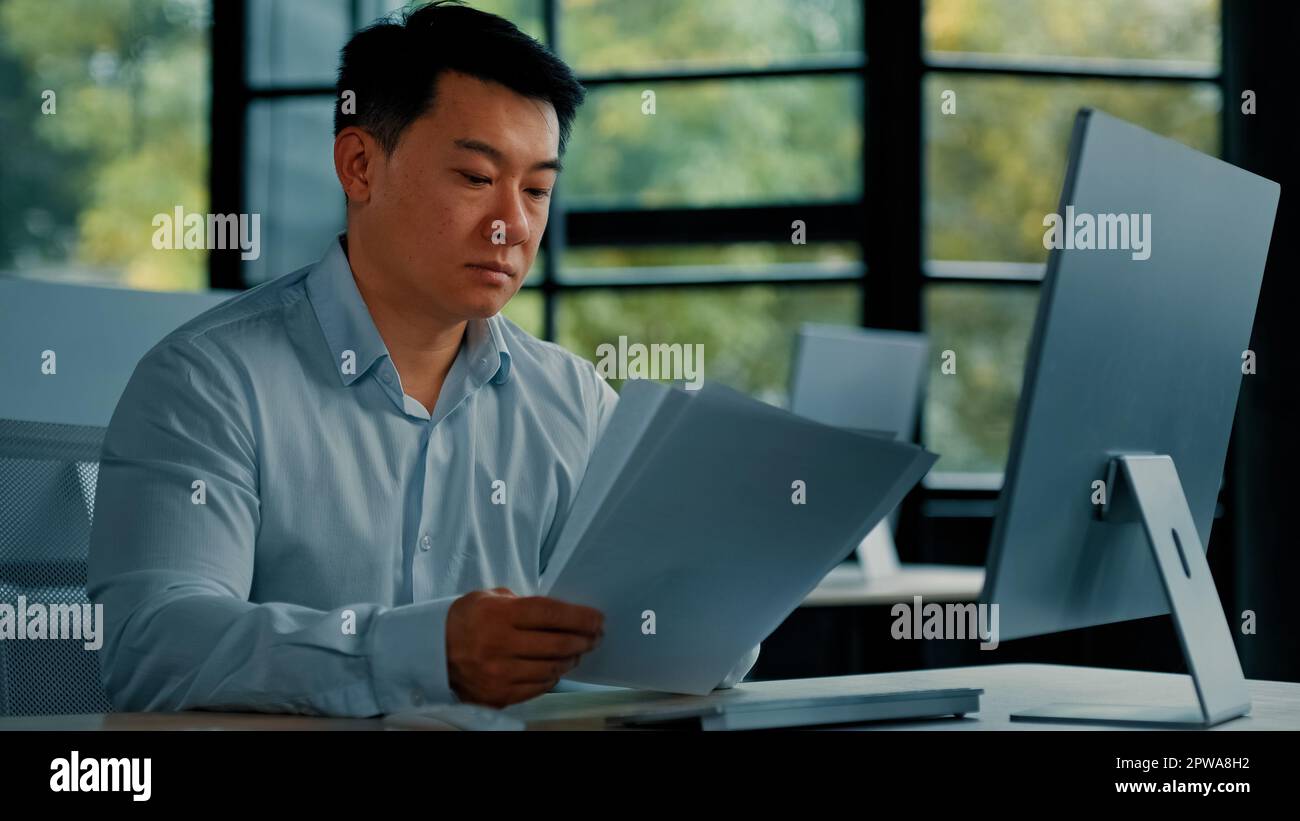 Professional asian businessman korean japanese 40s man lawyer office ...