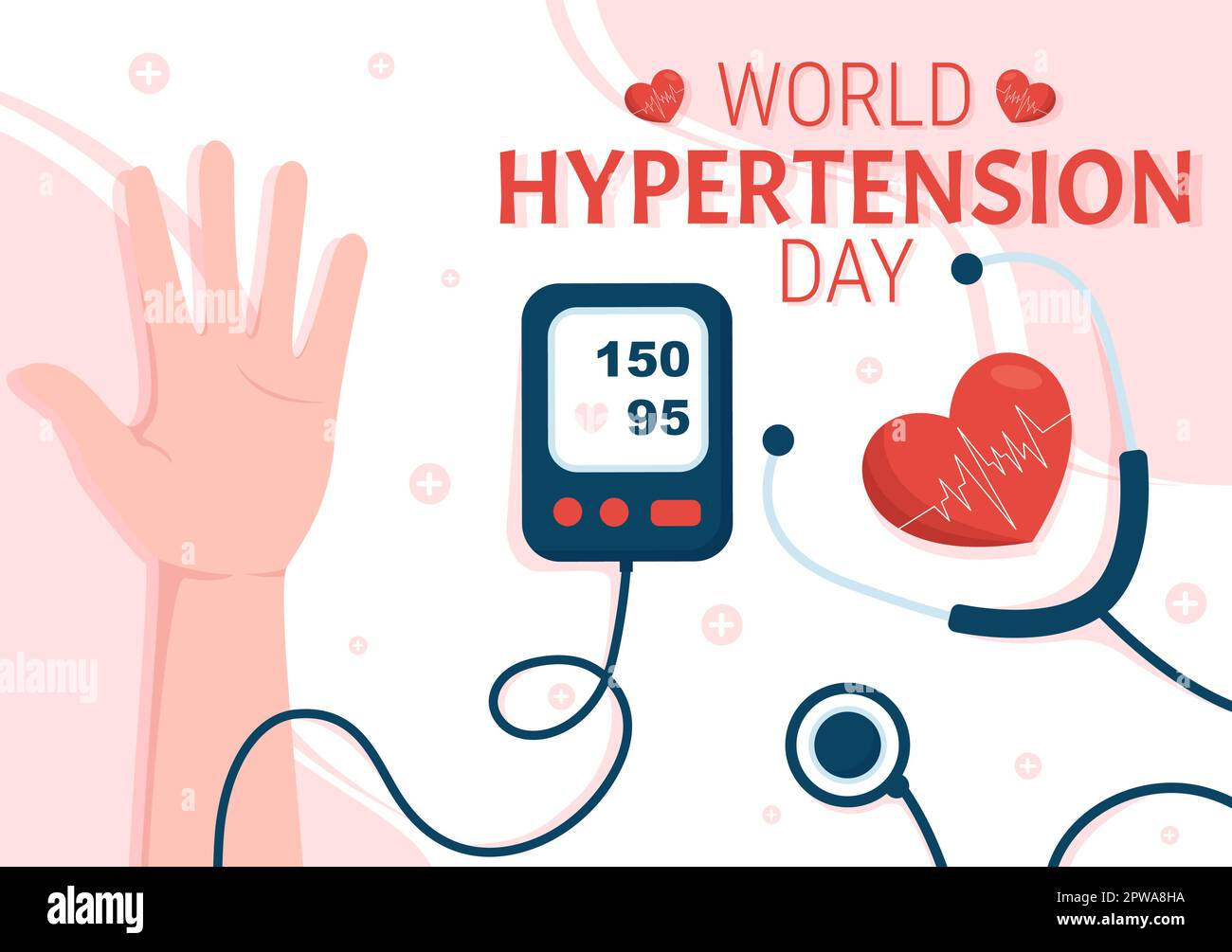 World Hypertension Day on May 17th Illustration with High Blood ...