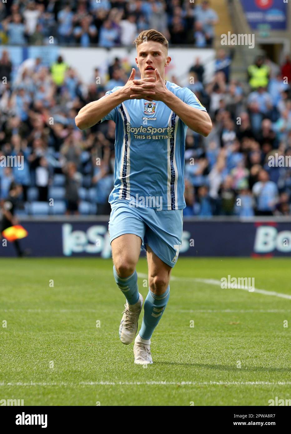 Coventry City's Viktor Gyokeres celebrates scoring his sides second ...