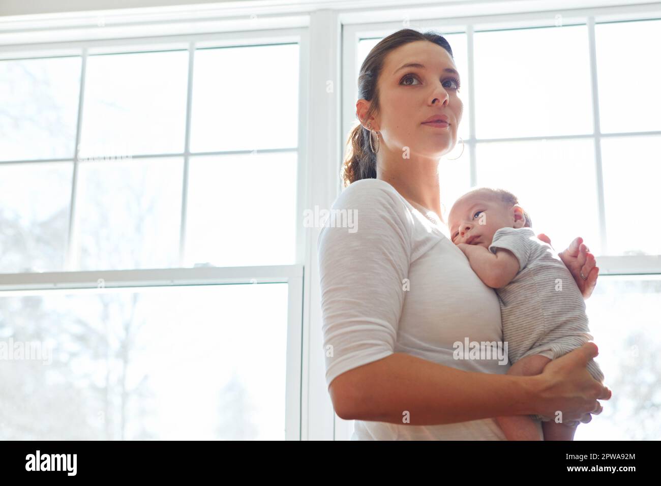 Shes holding her biggest blessing. a mother holding her newborn baby Stock Photo - Alamy