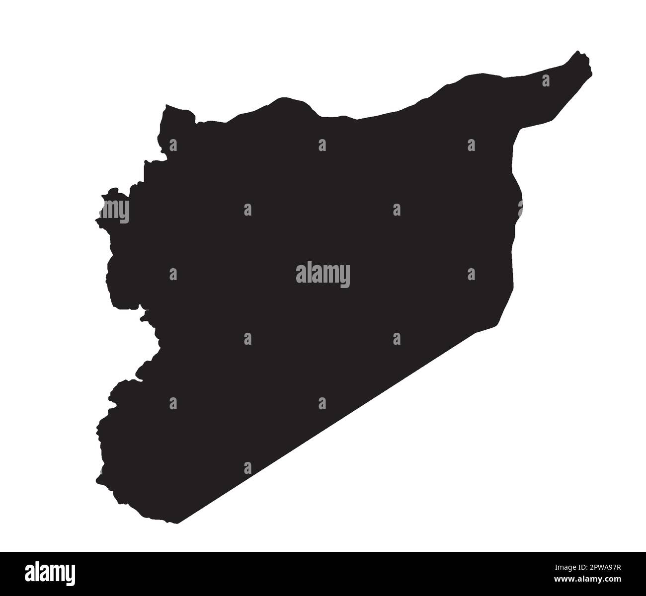 Syria Silhouette Map Stock Vector Image & Art - Alamy