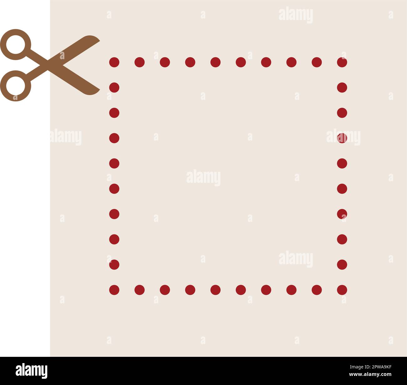 Cutting practice activites square shape symbol element for preschool ...