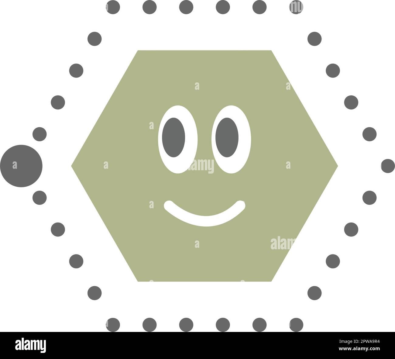 Dotted hexagon shape for tracing lines for preschool and kindergarten ...