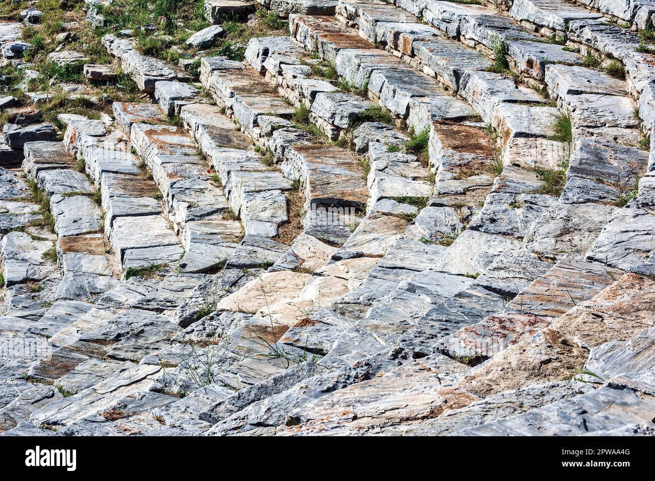 Ancient Greek theater of Thorikos in Lavrio, Attica, Greece Stock Photo ...