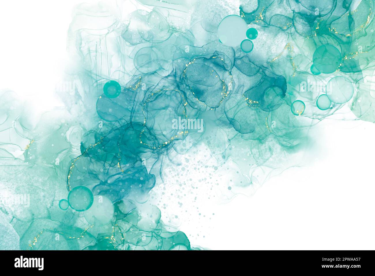 Curved alcohol ink art abstract background with lame decoration. Gold ...