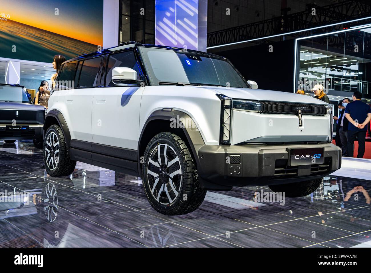 Chery iCar 03 EV concept SUV on display at the 2023 Shanghai Auto Show ...