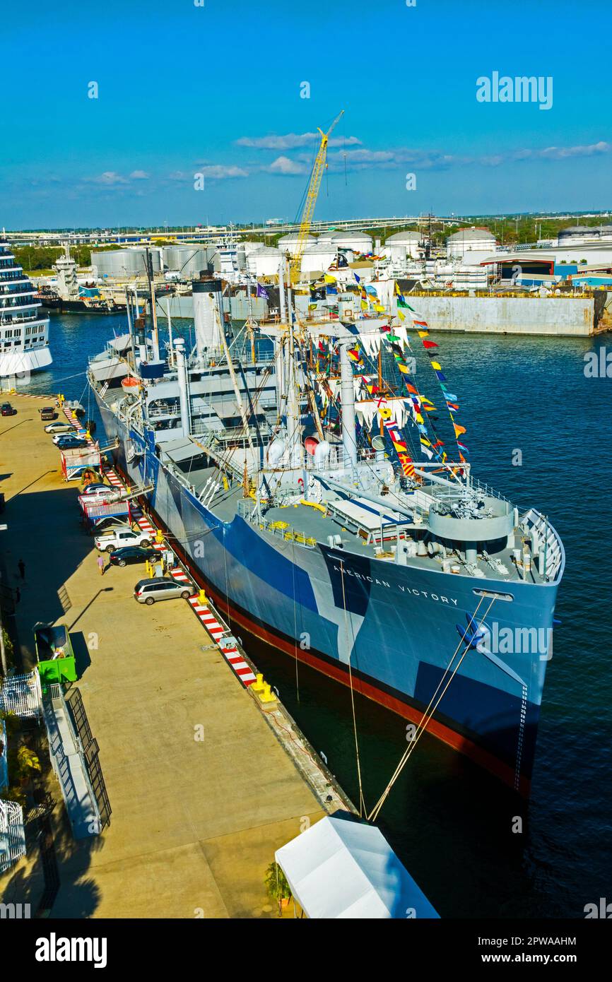 American Victory Ship & Museum, Tampa, Florida Stock Photo - Alamy