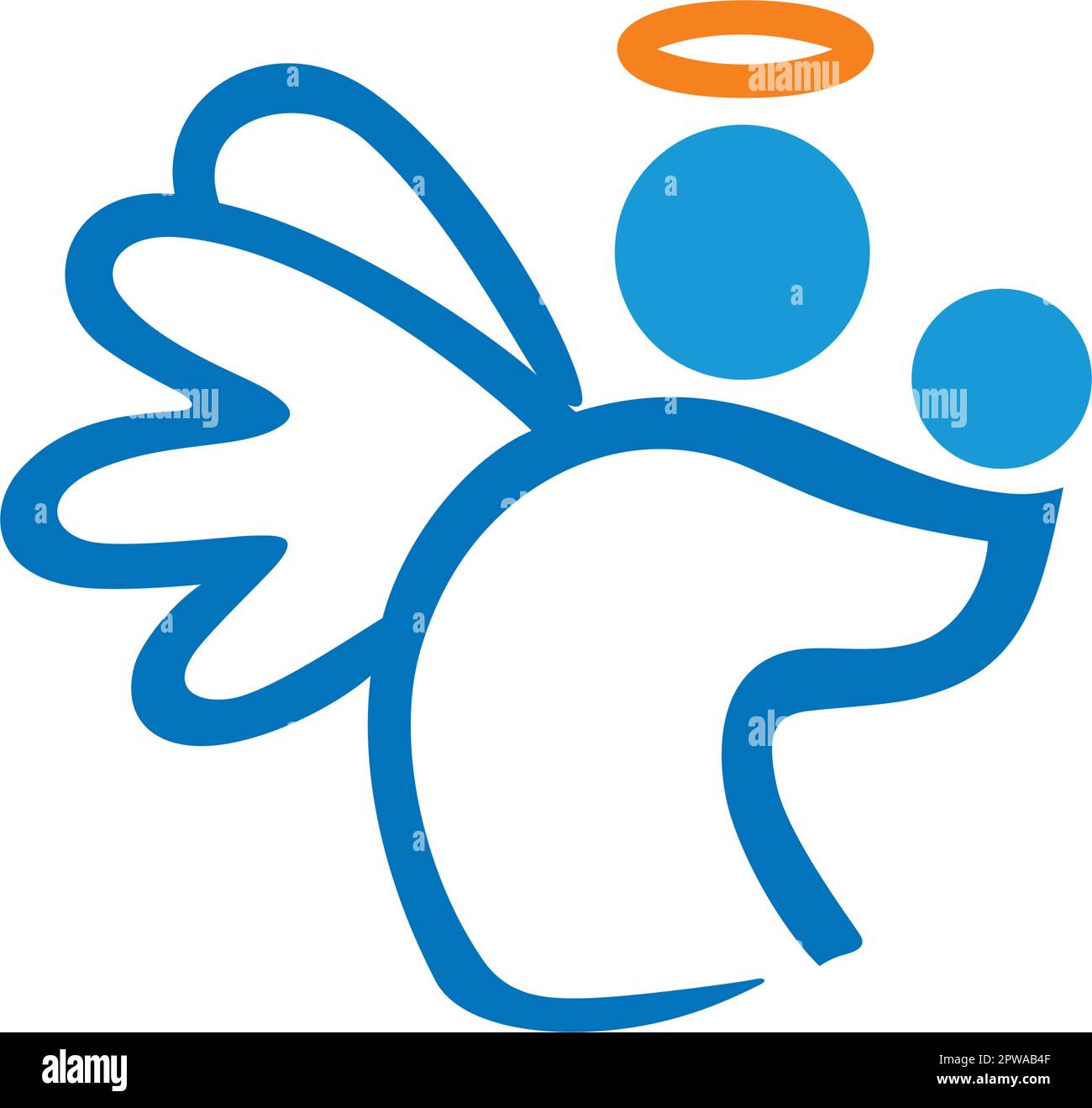 Angel, Mother and Child with Silhouette Style Stock Vector Image & Art ...
