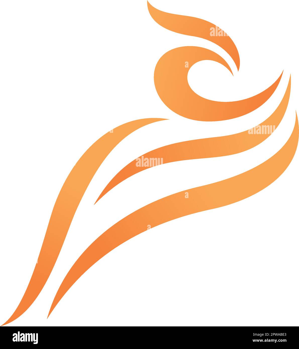 Simple and Creative Phoenix Rising Illustration Stock Vector Image ...