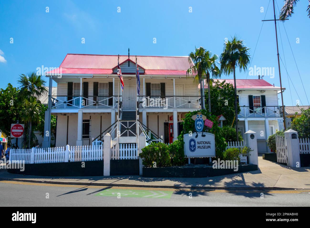 George Town, Grand Cayman Island, UK Street view of George Town at day ...
