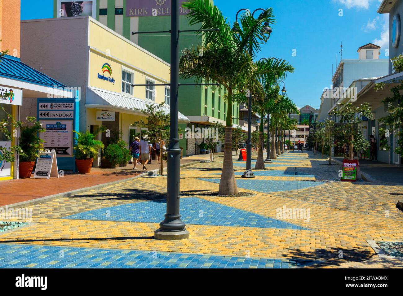 George Town, Grand Cayman Island, UK Street view of George Town at day ...