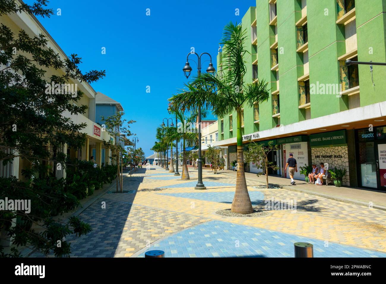 George Town, Grand Cayman Island, UK Street view of George Town at day ...