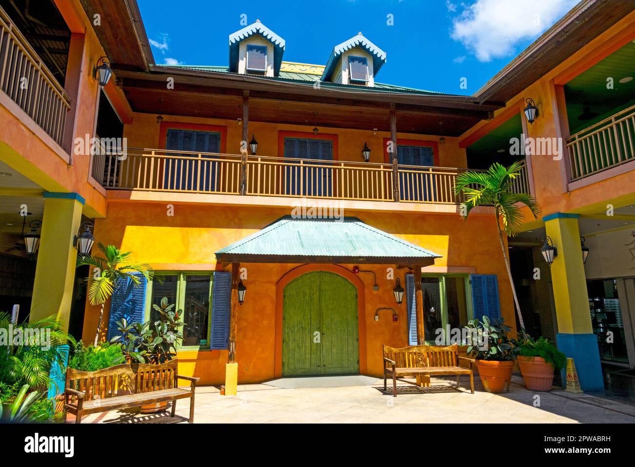 George Town, Grand Cayman Island, UK Street view of George Town at day ...