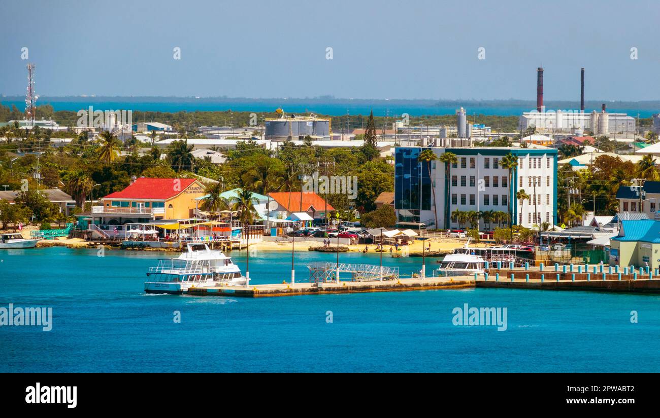George Town, Grand Cayman Island, UK Street view of George Town at day ...
