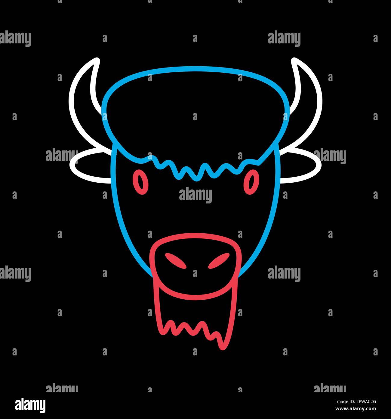 American bison bison bison face Stock Vector Images - Alamy