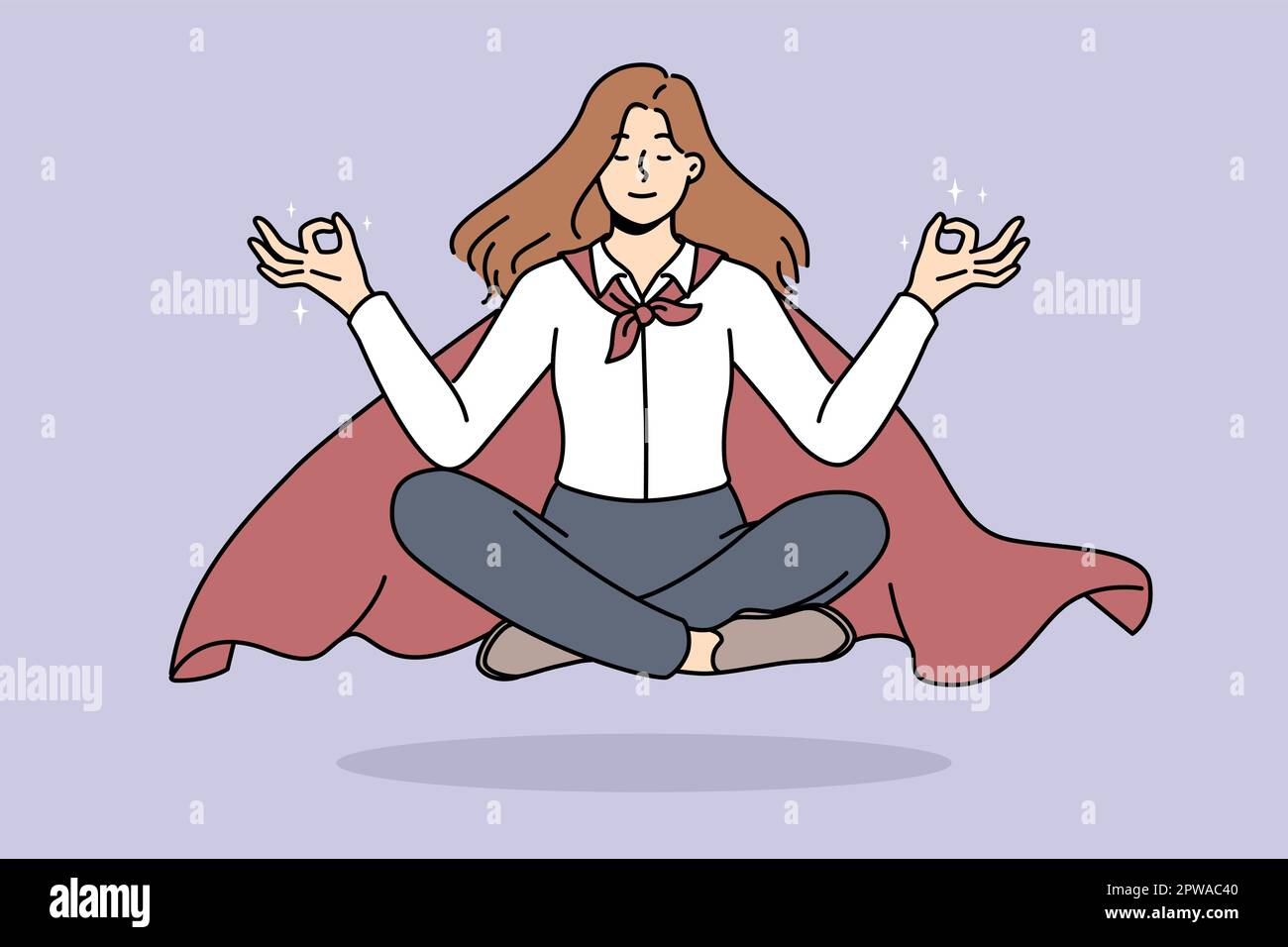 Floating woman in air Stock Vector Images - Alamy