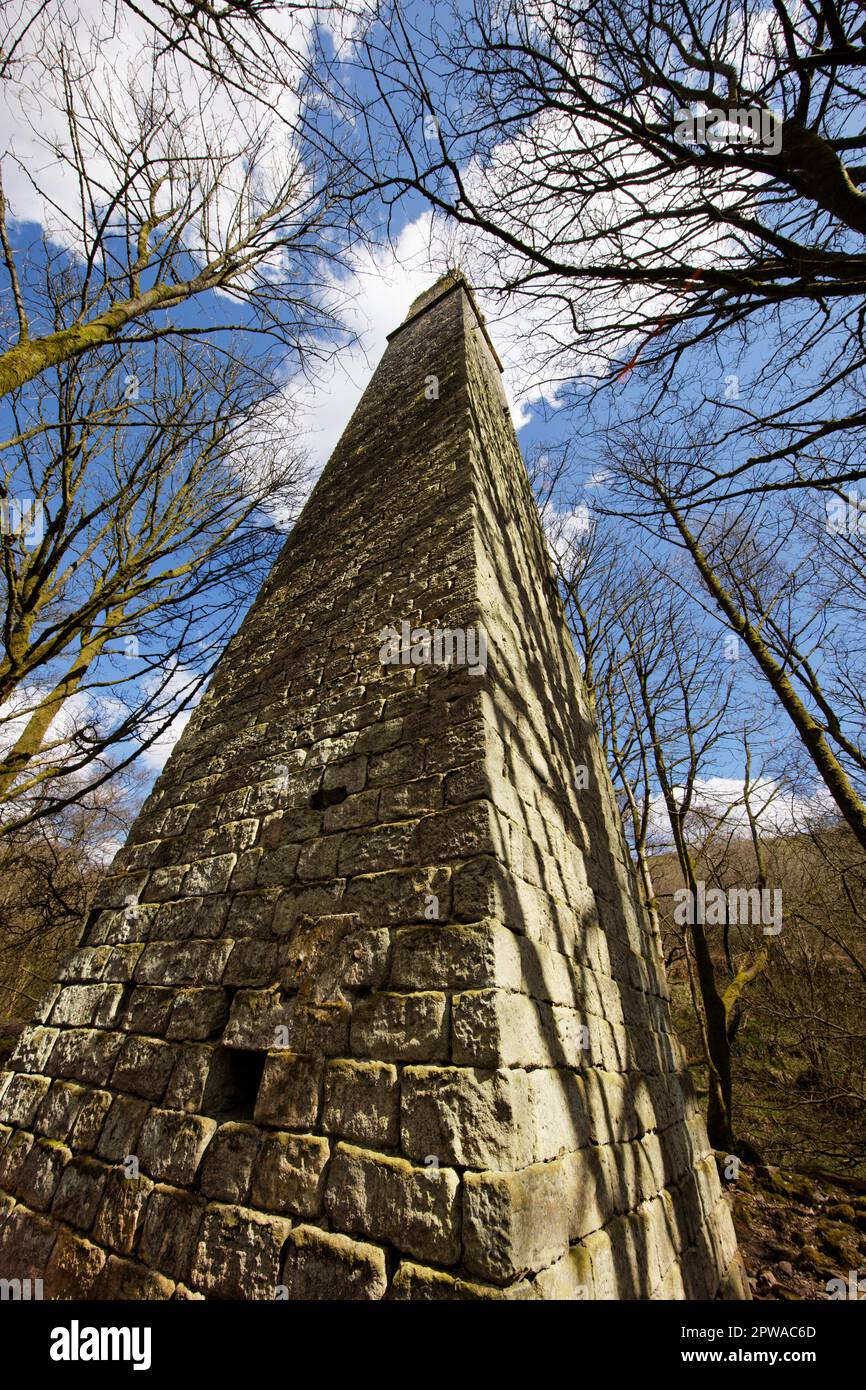Old mill chimney, Deeply Vale Stock Photo - Alamy