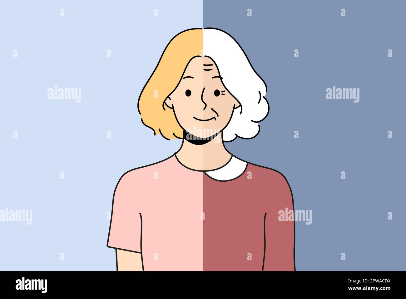 Woman aging process Stock Vector Image & Art - Alamy