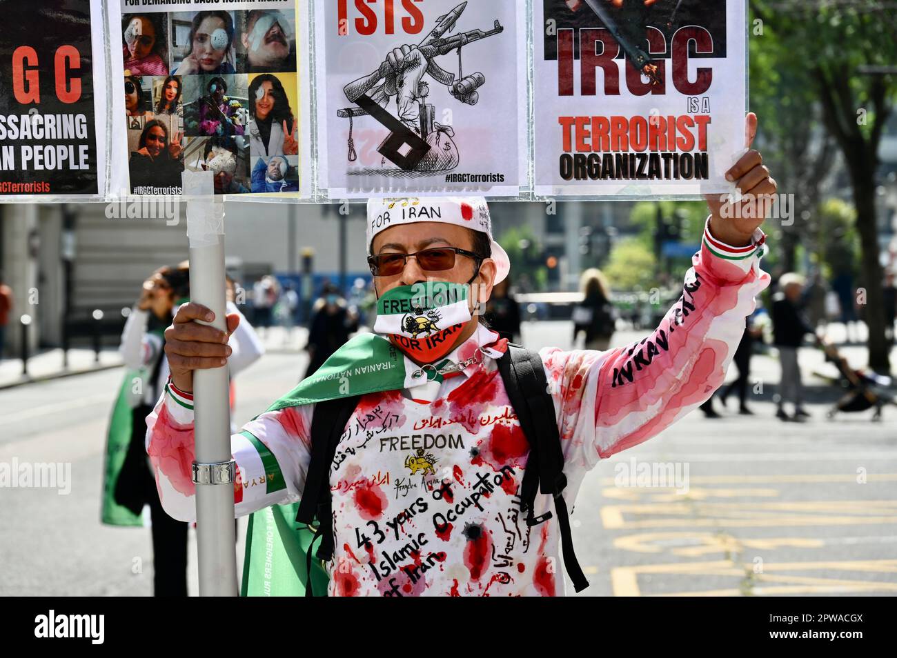 London, UK. Rally from the London Eye to Downing Street to designate ...