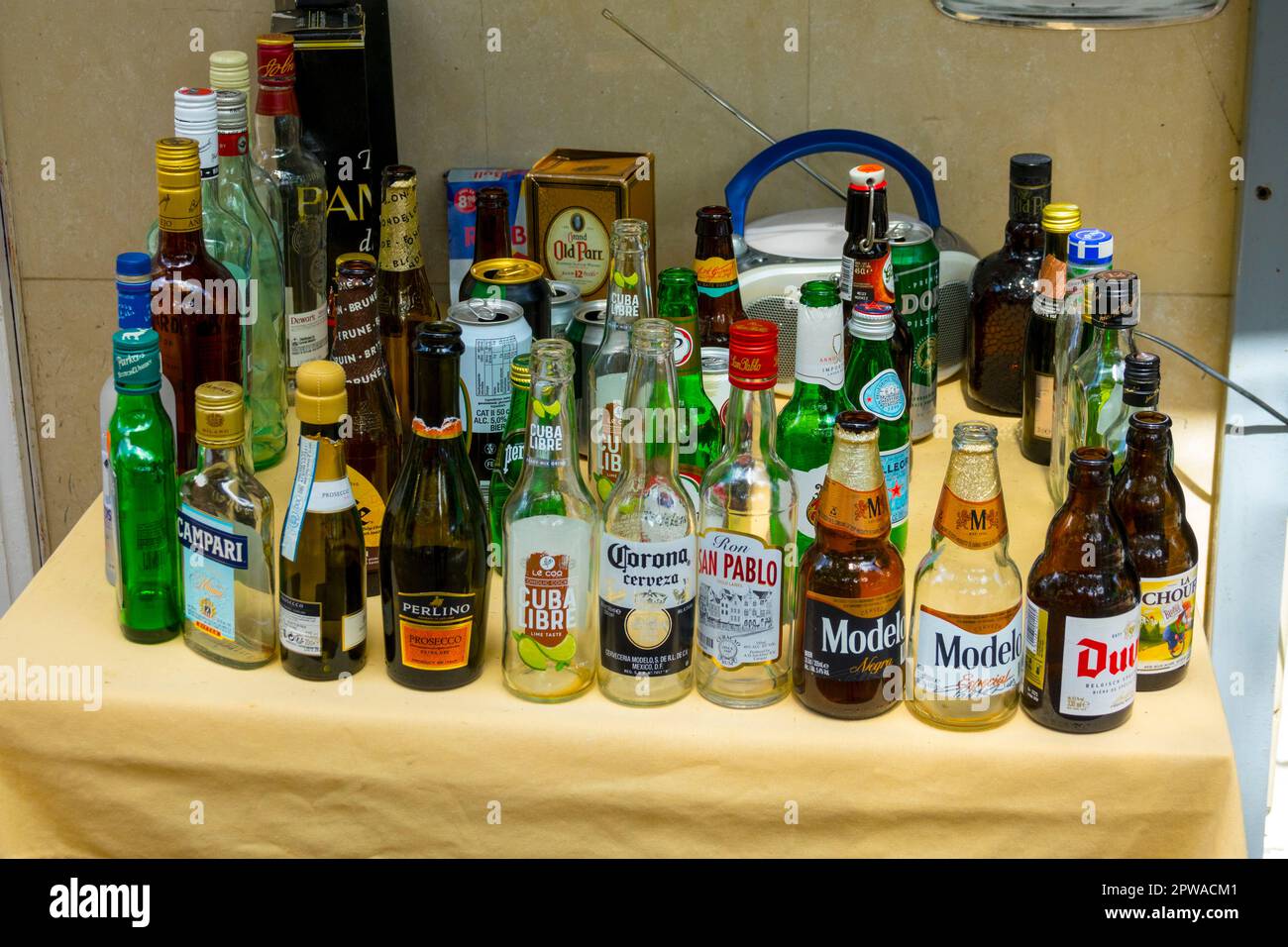 Alcohol display Williamstad Netherland Antilles Curacao a tourist ...