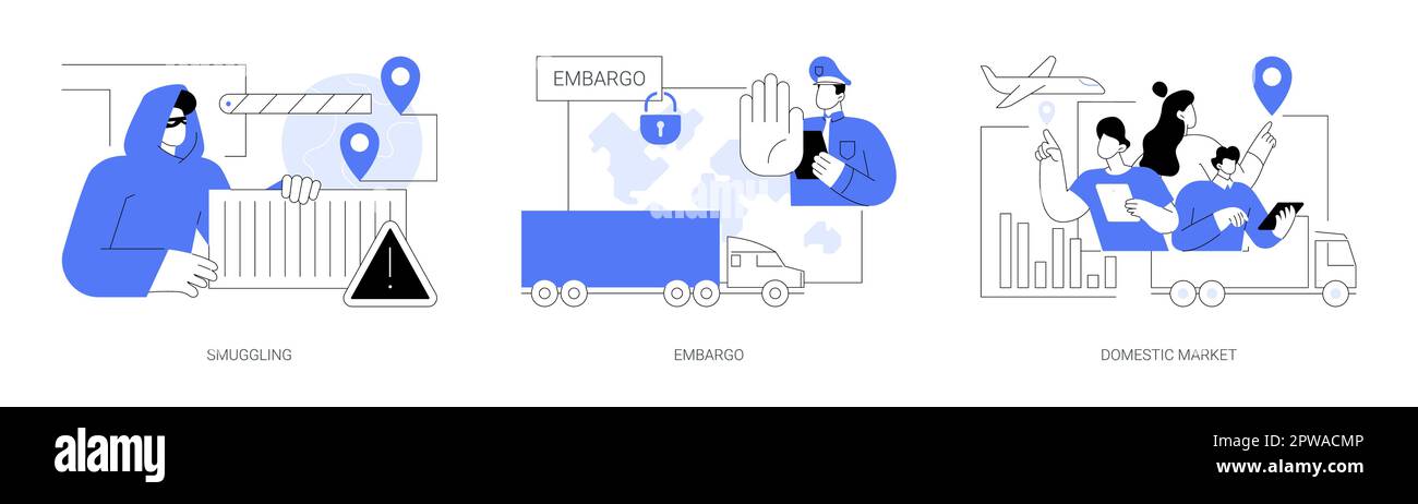 Logistics goods distribution abstract concept vector illustrations ...