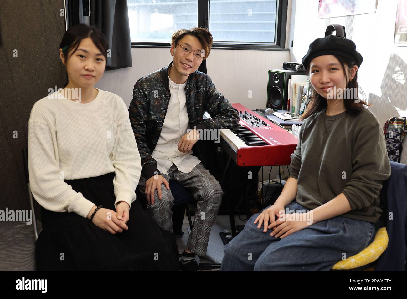 (L to R) Hailey Yam Yi, Heyson Tsang Yui-hei and Vicky Wan Wing-ki ...