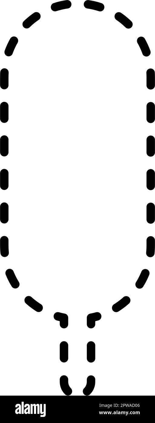 Tracing lines dotted tree outline shape for preschool and kindergarten ...