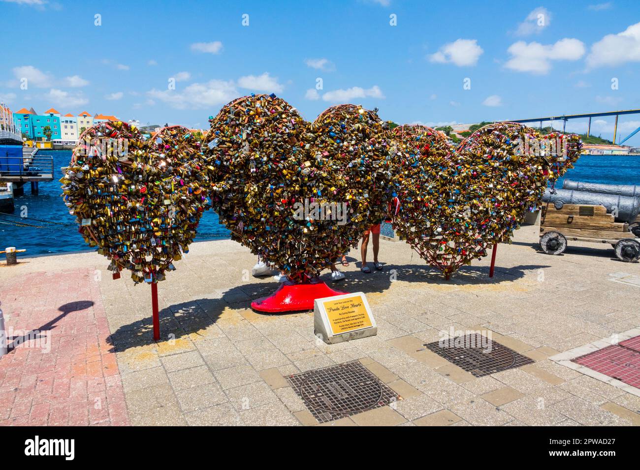 Love locks Williamstad Netherland Antilles Curacao a tourist cruise ...