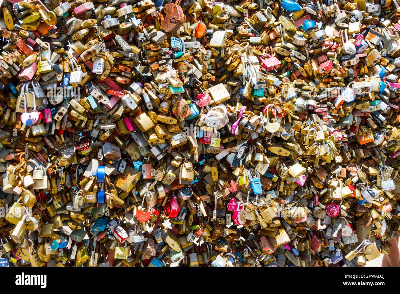 Love locks Williamstad Netherland Antilles Curacao a tourist cruise ...