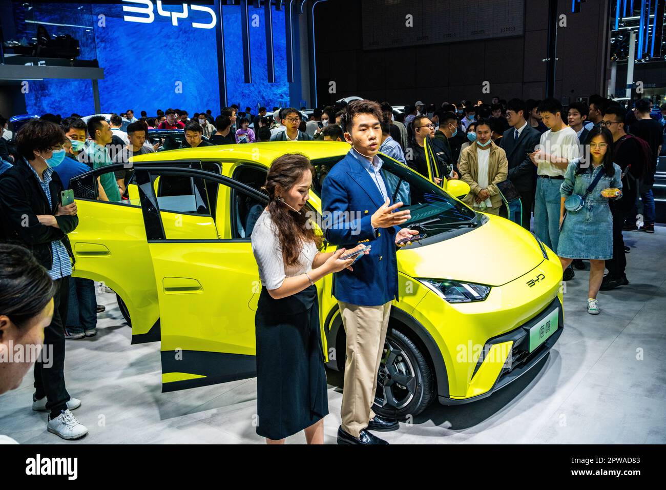 BYD Seagull electric car on display at the 2023 Shanghai Auto Show Stock Photo - Alamy