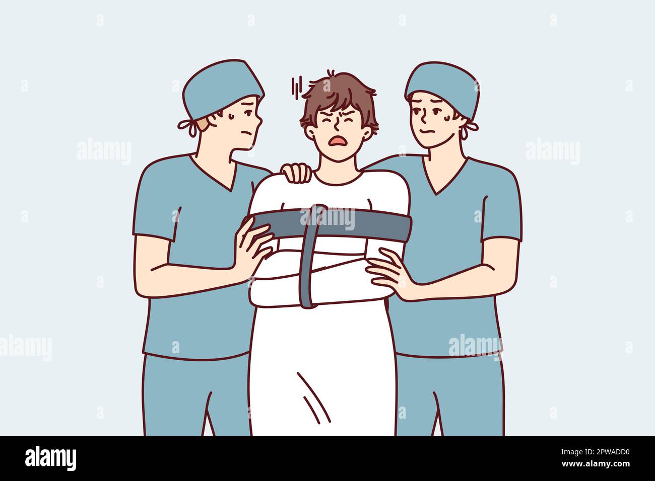 Hospital orderlies Stock Vector Images - Alamy