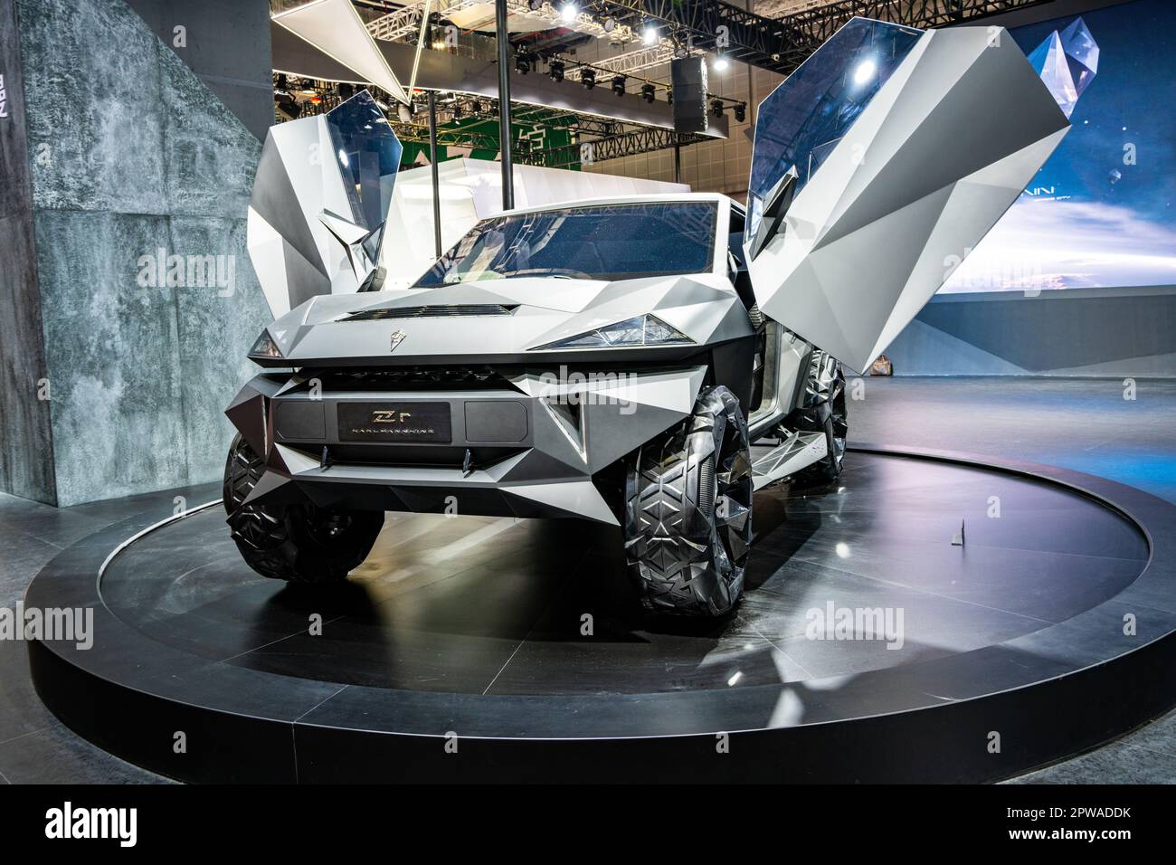 Karlmann Zr stealthy SUV car on display at the 2023 Shanghai Auto Show ...
