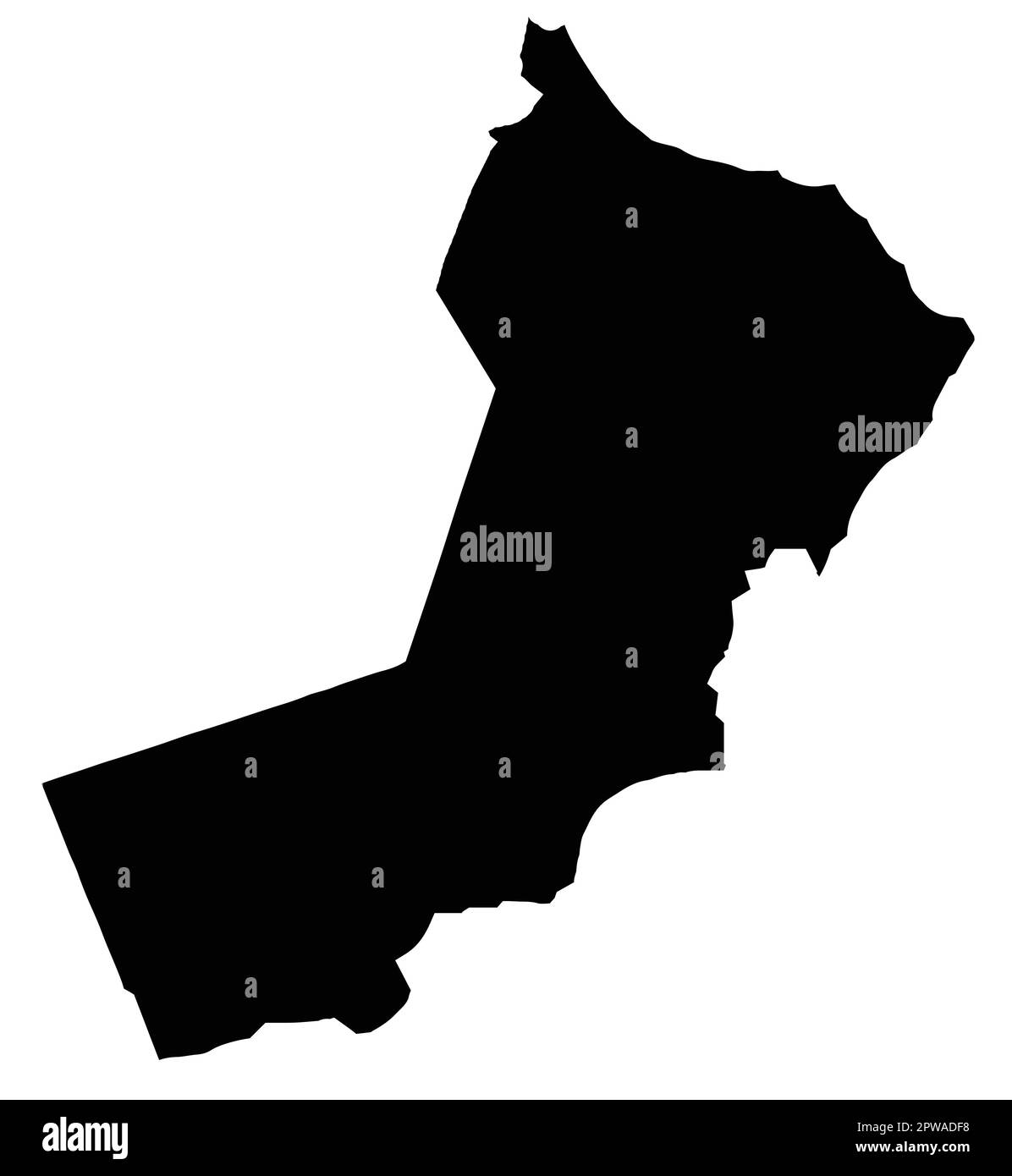 Map of oman isolated Black and White Stock Photos & Images - Alamy