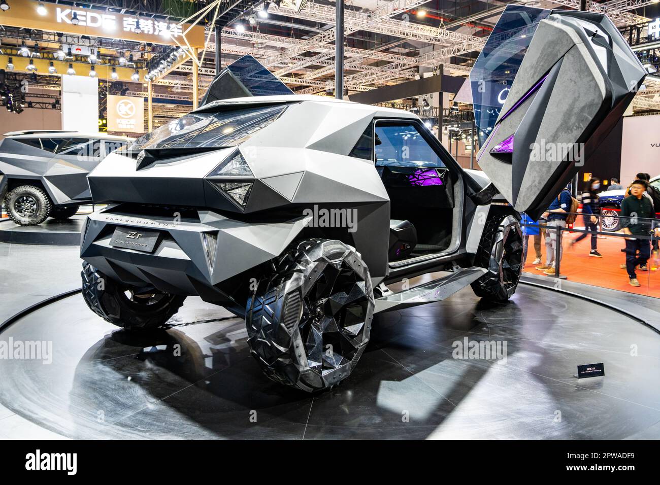 Karlmann Zr stealthy SUV car on display at the 2023 Shanghai Auto Show ...