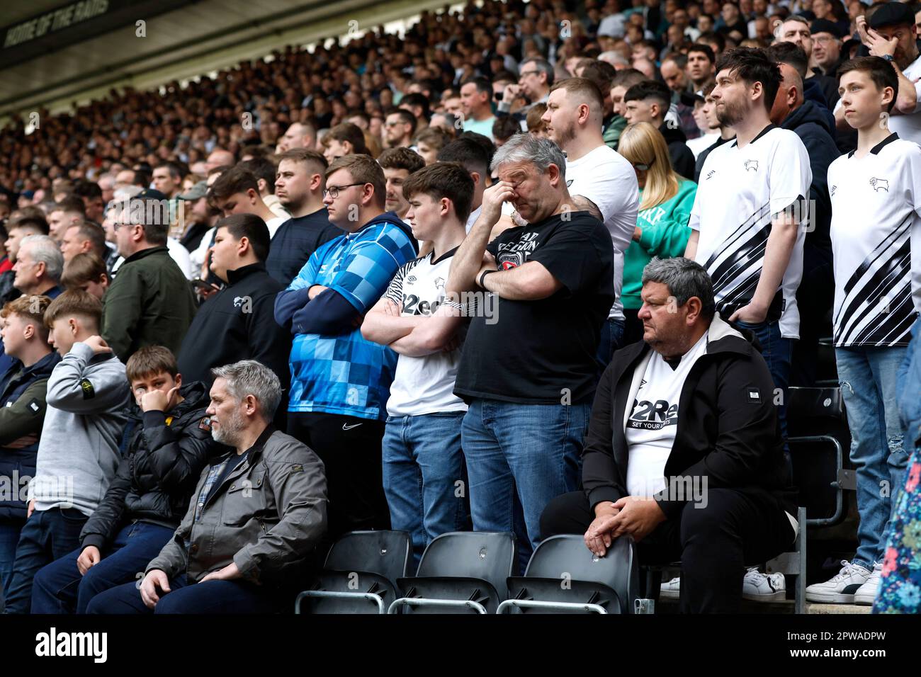 Derby County fans in the stands during the Sky Bet League One match at ...