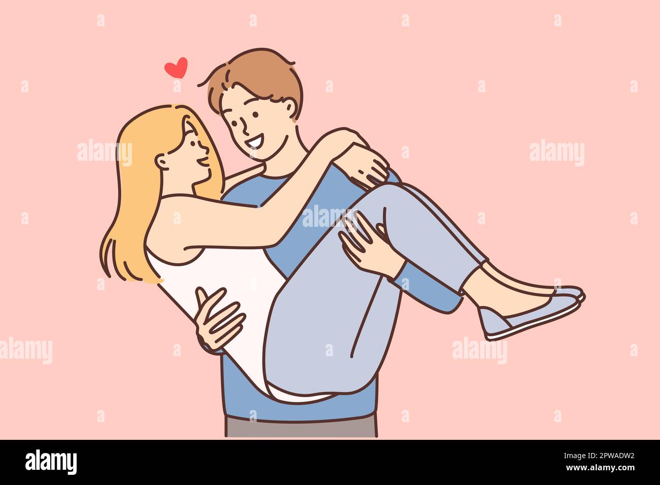 Guy girl hold hands carry hi-res stock photography and images - Alamy