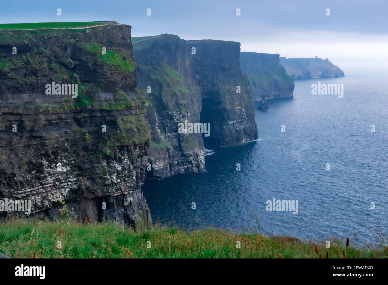 Cliffs of Moher are located on the Rugged west Clare Coast in Ireland Stock Photo - Alamy