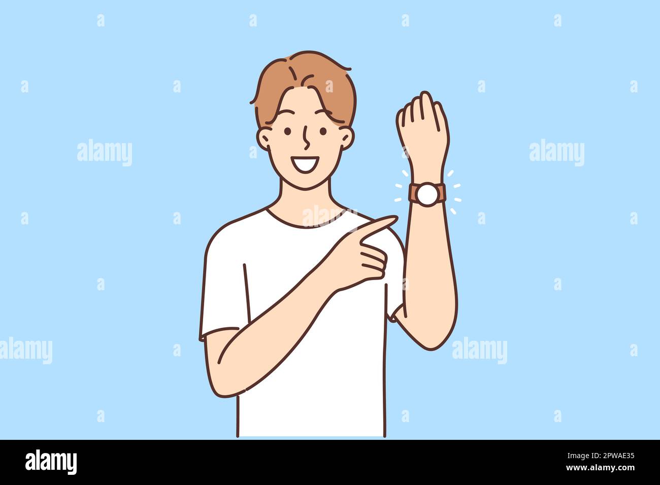 Check wristwatch Stock Vector Images - Alamy