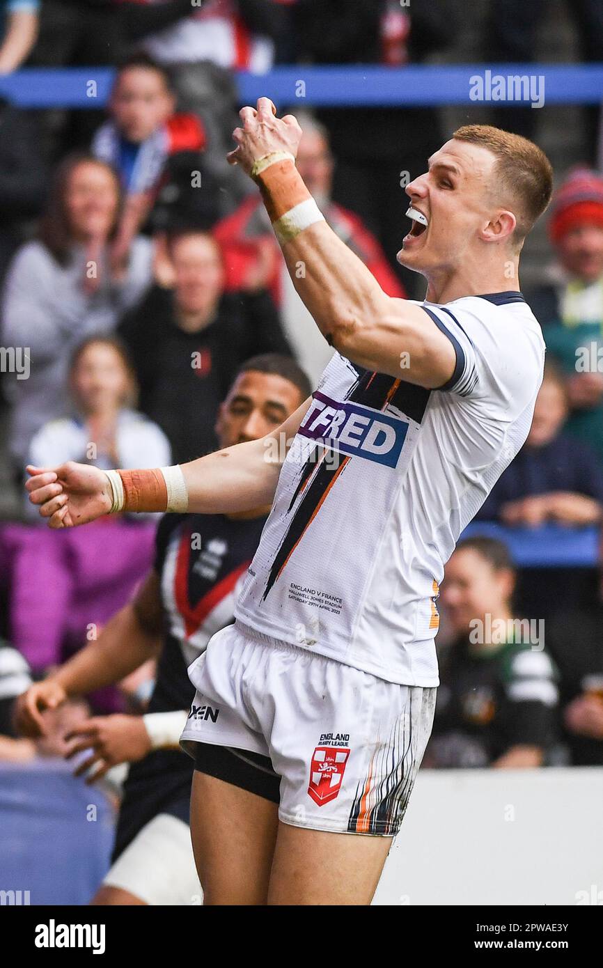 Warrington, England - 29th April 2023 - Ash Handley of England ...