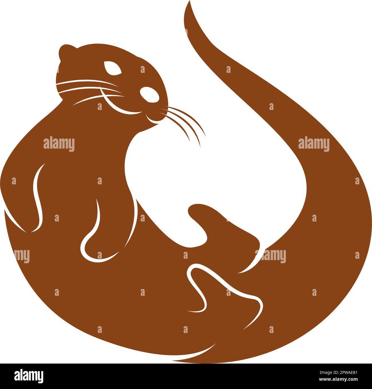 Otter icon logo design Stock Vector Image & Art - Alamy