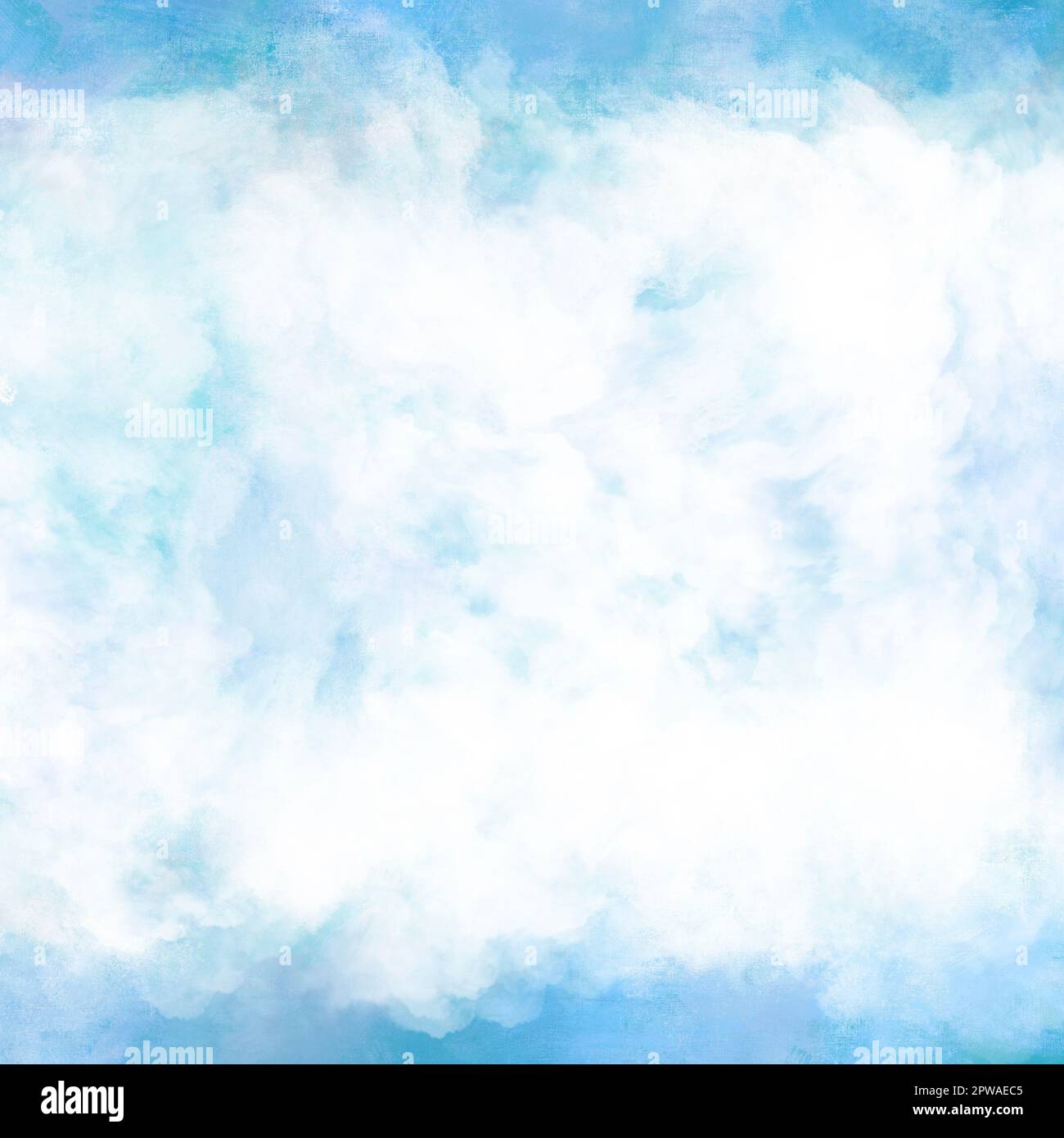 Abstract background template of oil painting and clouds. Light blue ...