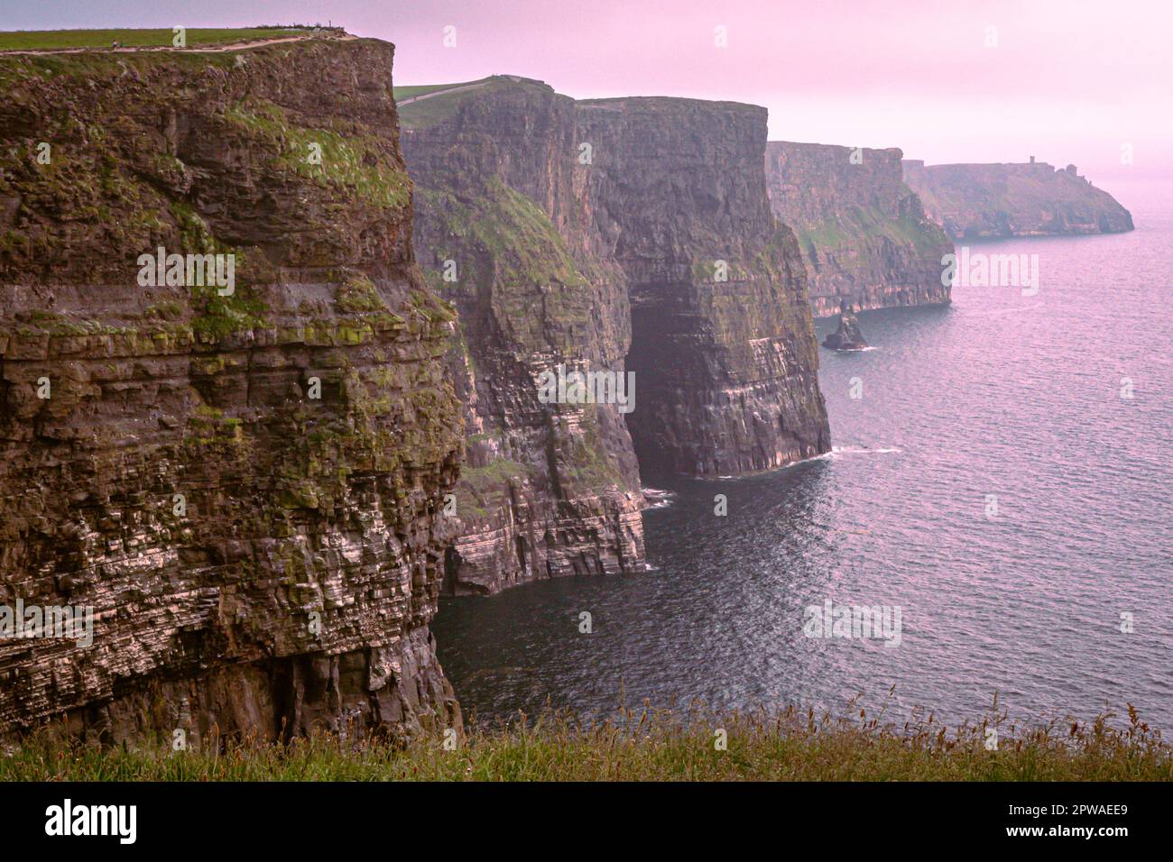 Cliffs of Moher are located on the Rugged west Clare Coast in Ireland ...
