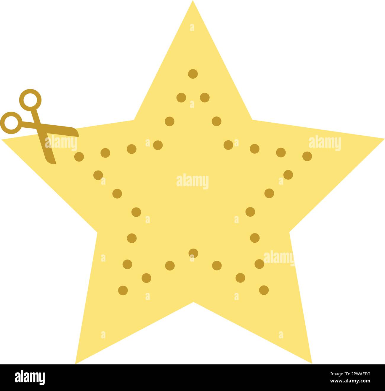 Cutting practice activites star shape symbol element for preschool ...