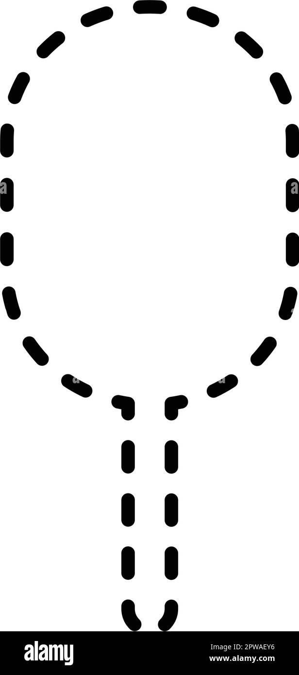 Tracing lines dotted tree outline shape for preschool and kindergarten ...