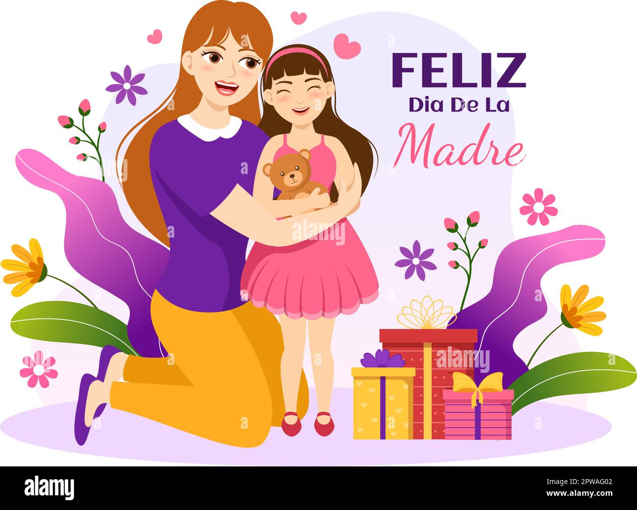 Feliz DÃ­a De La Madre Illustration with Celebrating Happy Mother Day ...