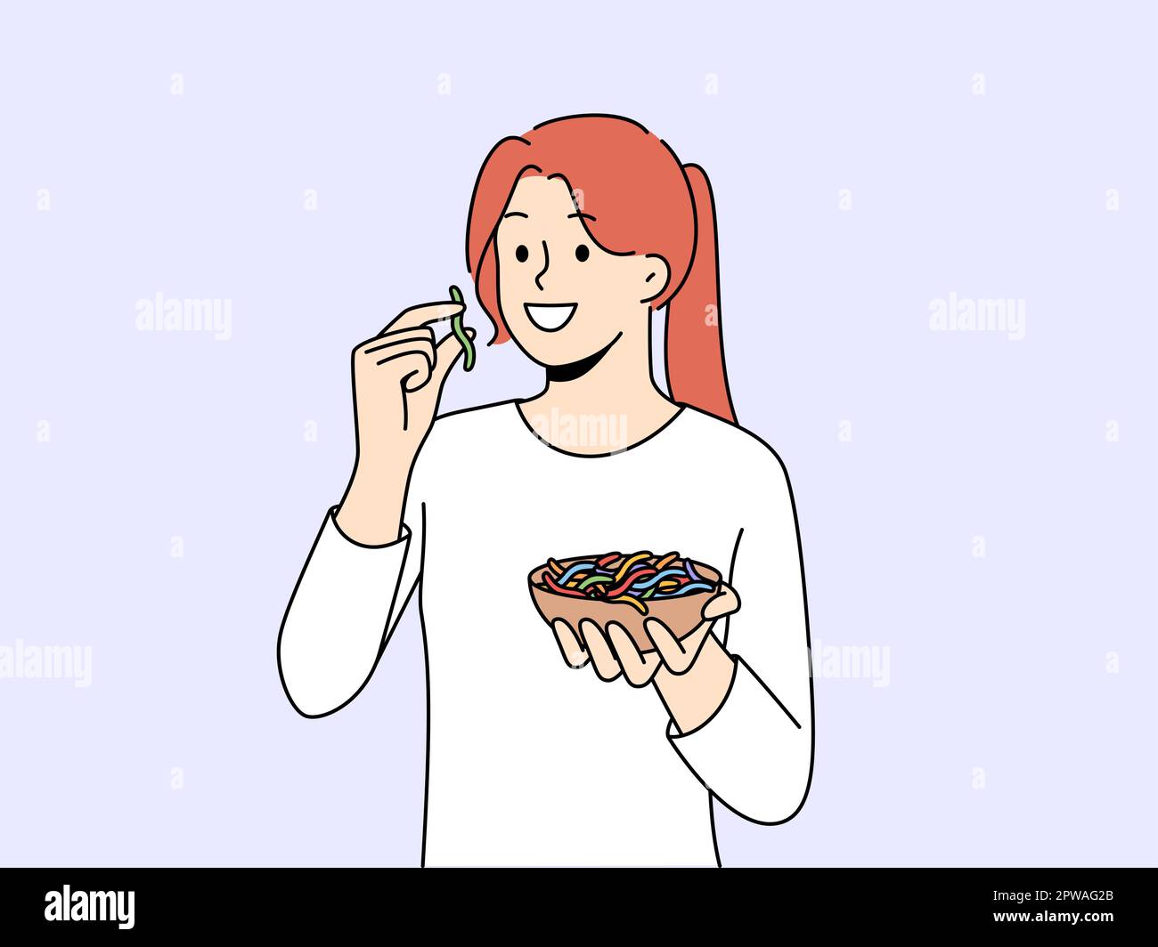 People eating snacks Stock Vector Images - Alamy